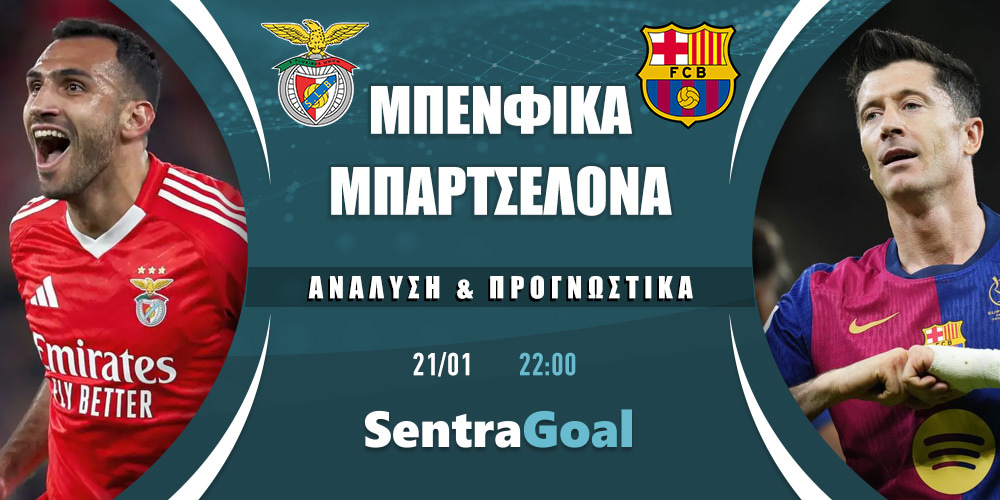 ΜΠΕΝΦΙΚΑ - ΜΠΑΡΤΣΕΛΟΝΑ ΠΡΟΓΝΩΣΤΙΚΑ (21/01/25)【LIVE STREAM ️】